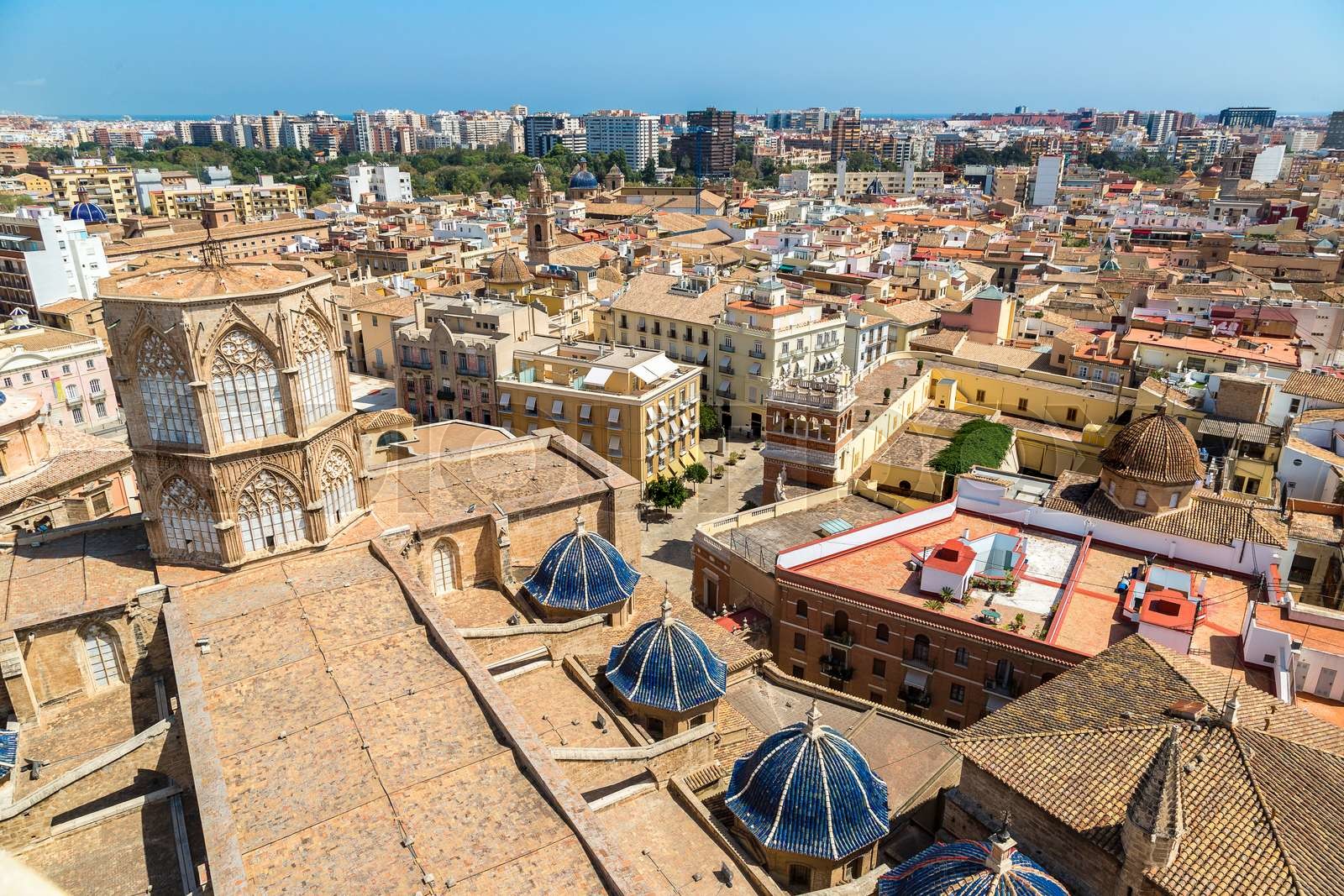 Valencia aerial skyline | Stock image | Colourbox