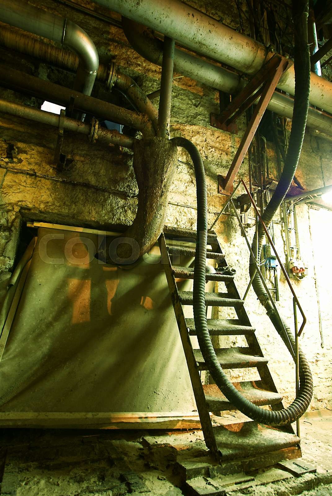 Old dark, dirty factory | Stock image | Colourbox