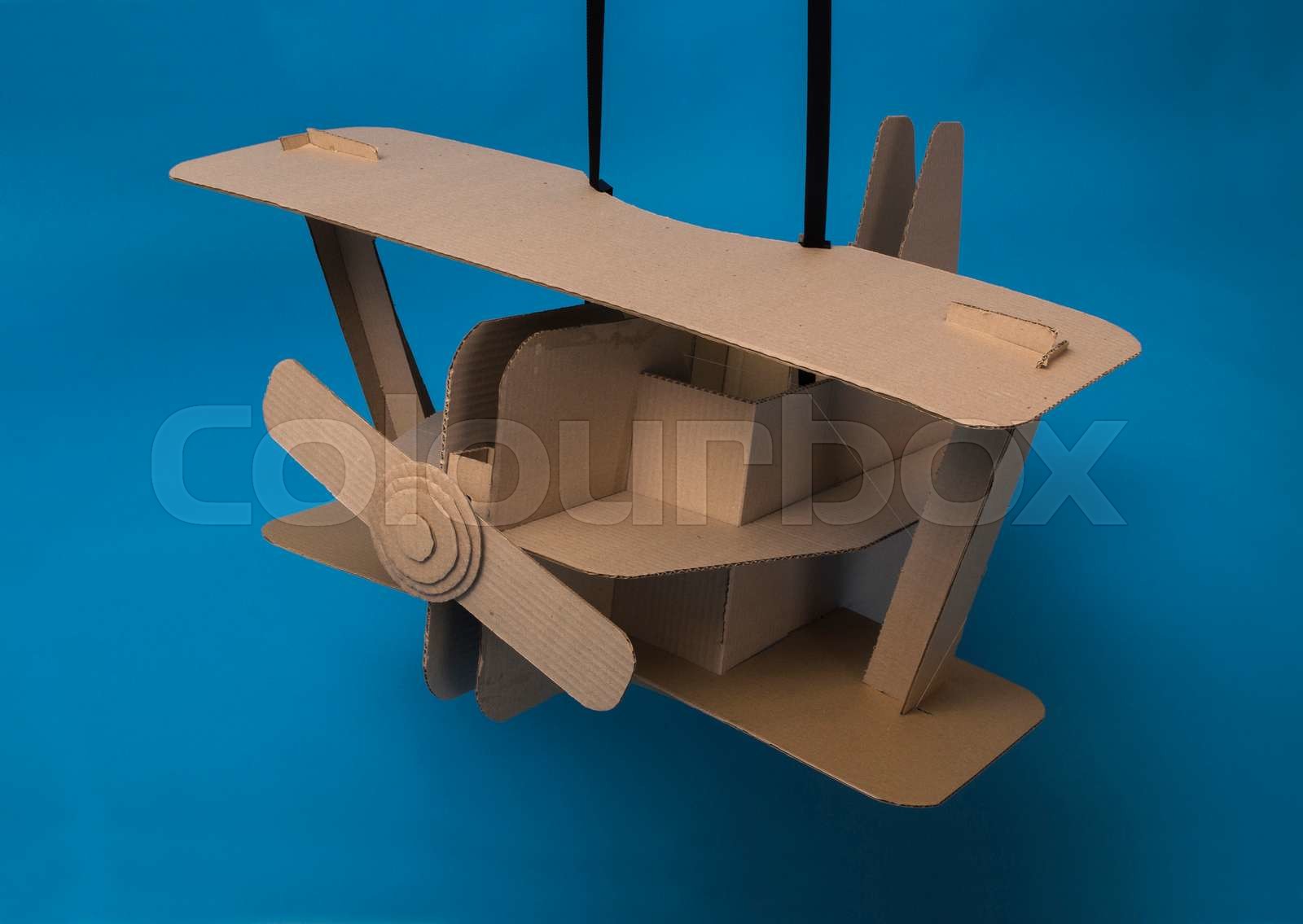cardboard biplane | Stock image | Colourbox