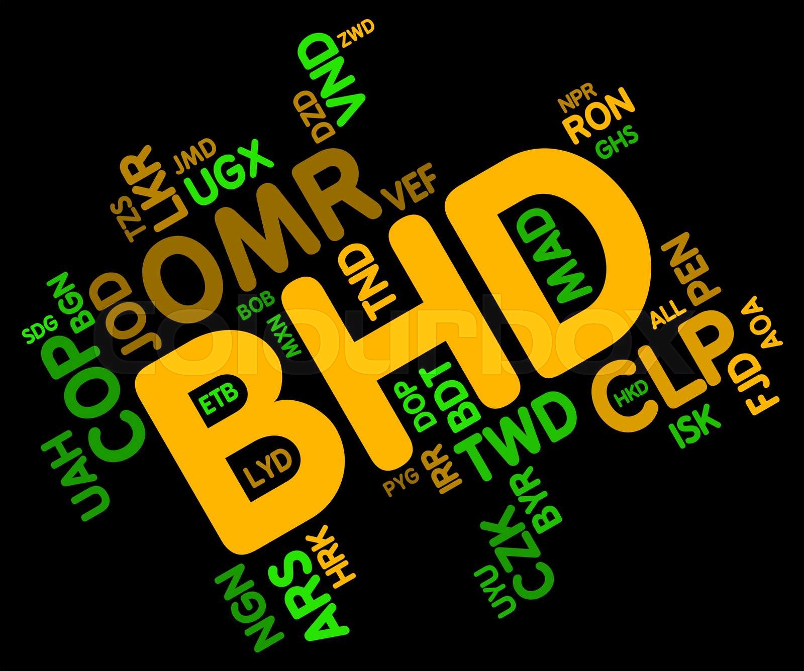 Bhd Currency Represents Bahrain Dinar And Currencies | Stock image ...