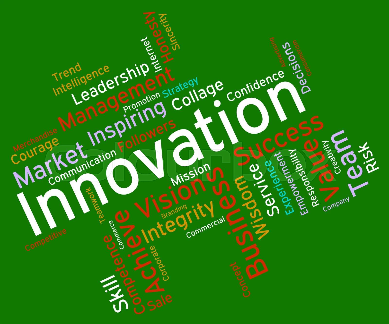 Innovation Words Indicates Transformation Creative And Innovate | Stock ...