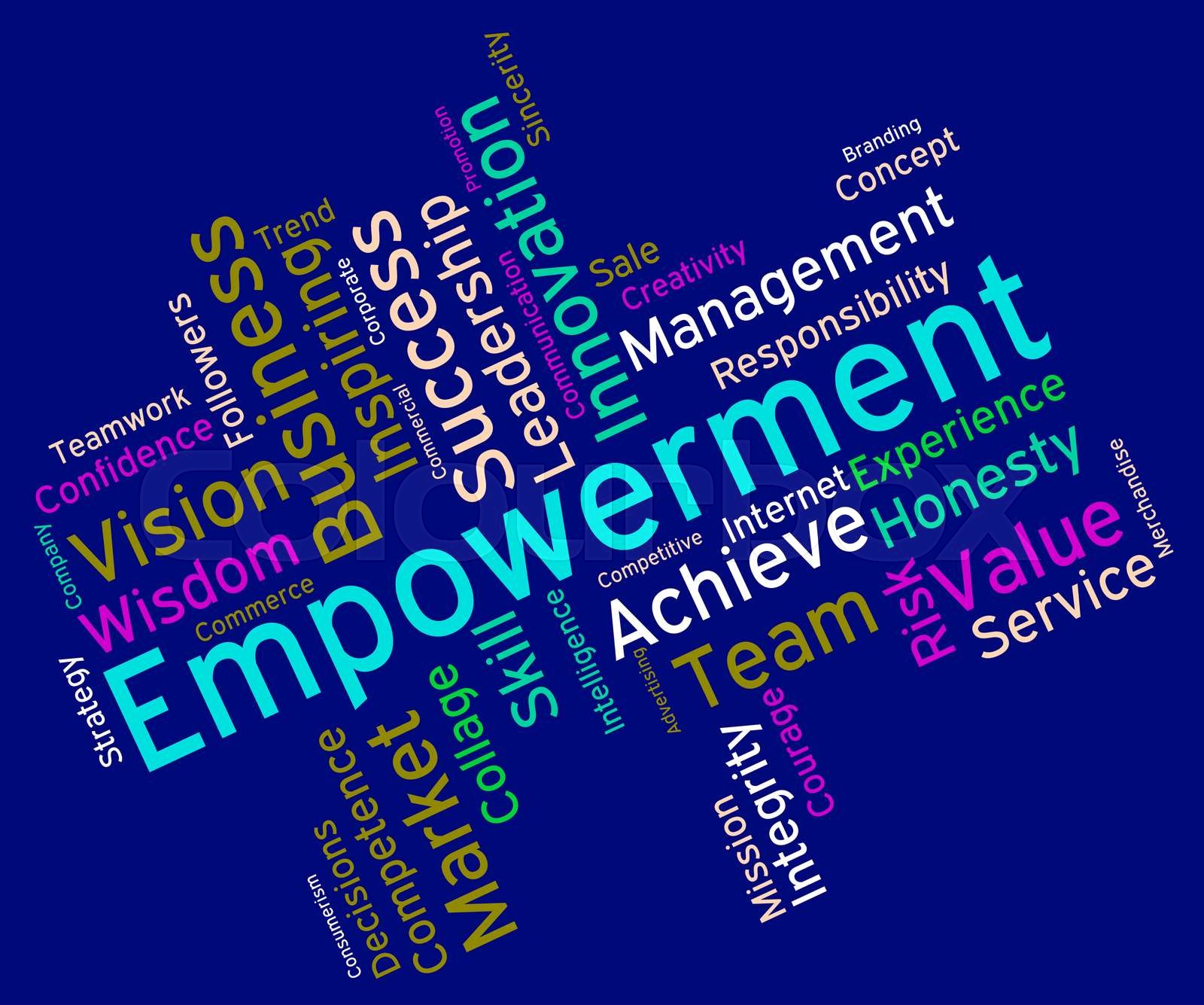 Empowerment Words Means Urge To And Boost | Stock image | Colourbox