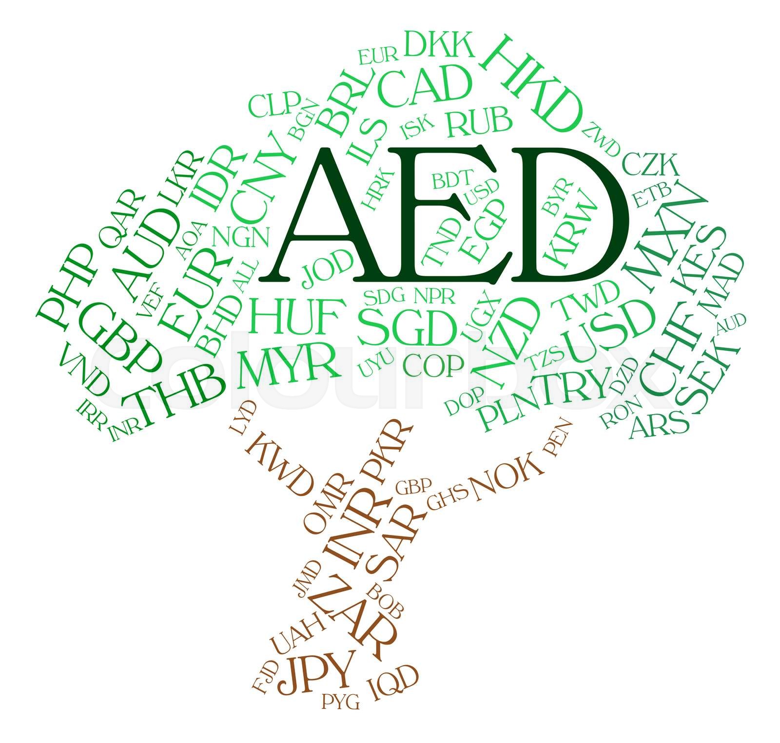 Aed Currency Indicates United Arab Emirates And Currencies Stock aed-currency-indicates-united-arab-emirates-and-currencies-stock