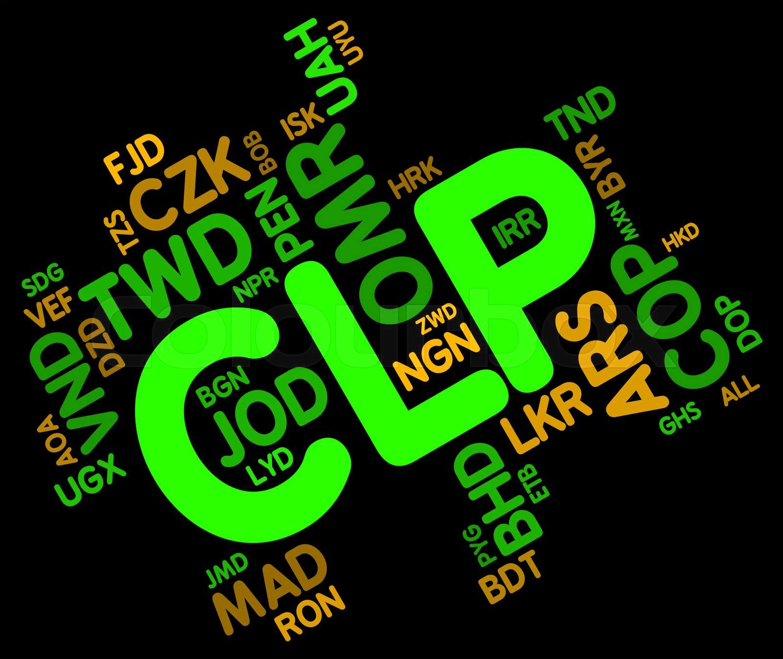 Clp Currency Indicates Chile Pesos And Currencies | Stock image | Colourbox