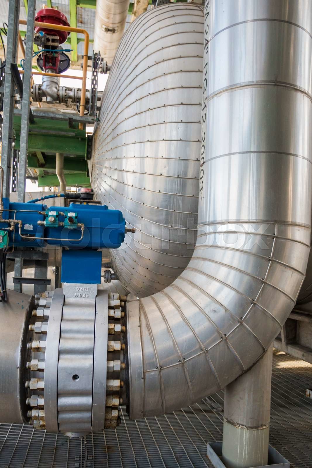 Pipeline in refining factory | Stock image | Colourbox