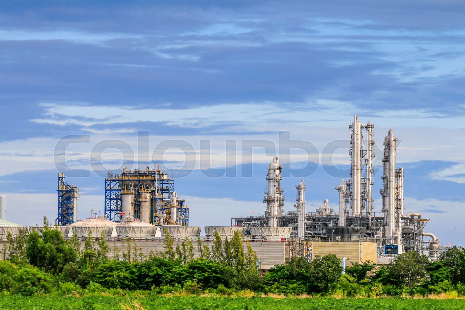 Petroleum plant with sky | Stock image | Colourbox