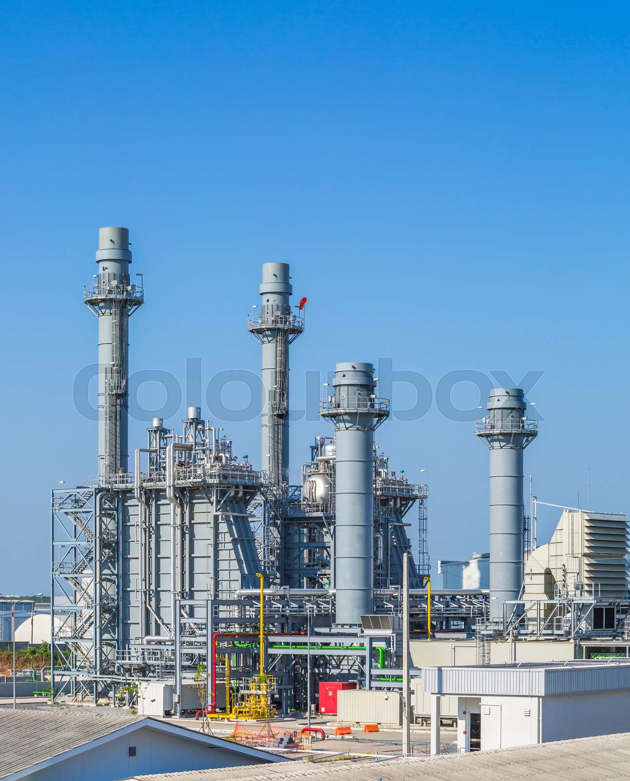 Power plant with blue sky | Stock image | Colourbox