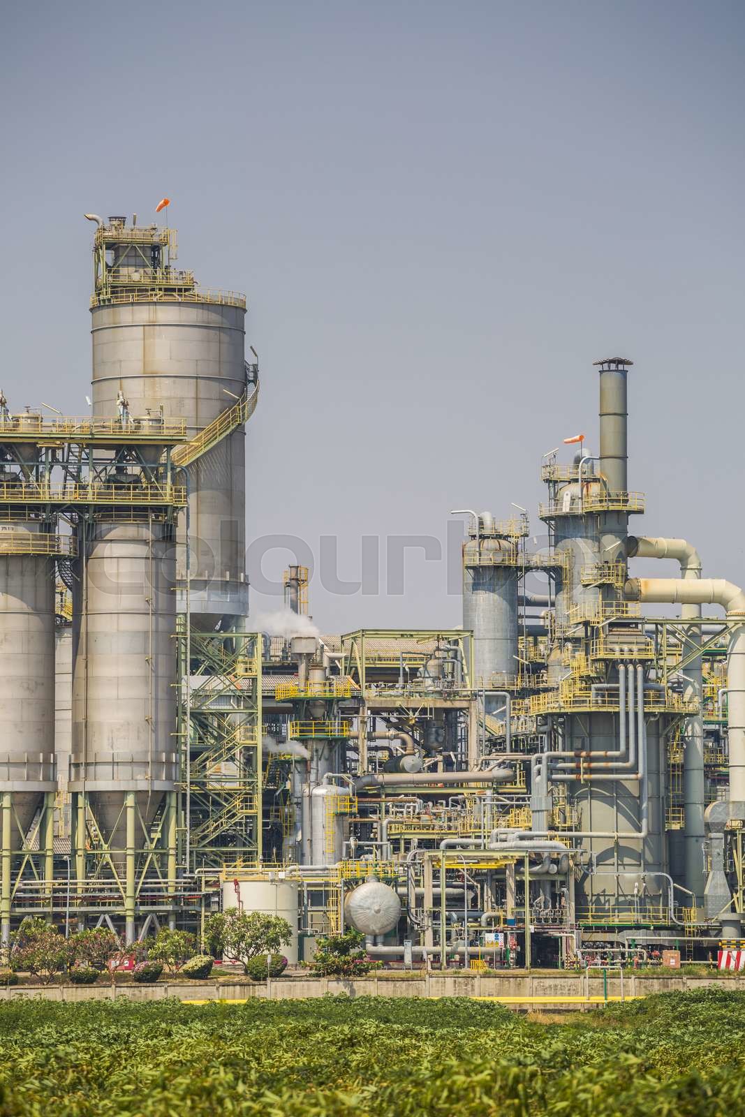 Chemical plant process area structure | Stock image | Colourbox
