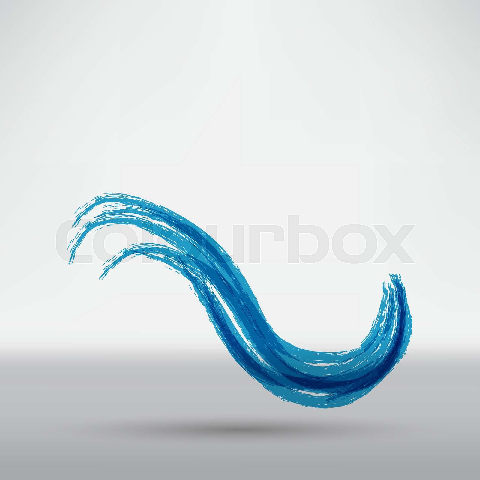 Blue wave sign | Stock vector | Colourbox