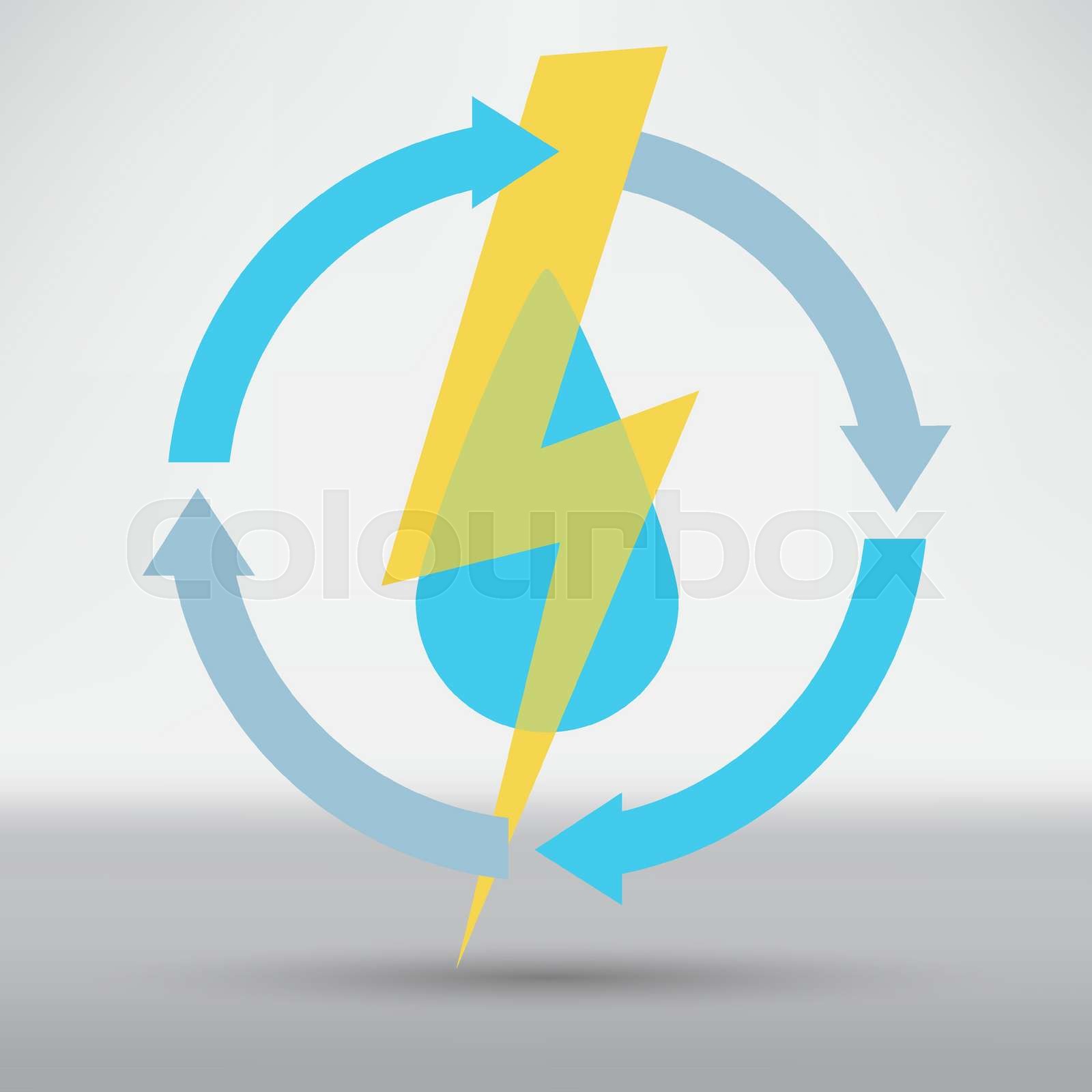Lightning arrow icon | Stock vector | Colourbox