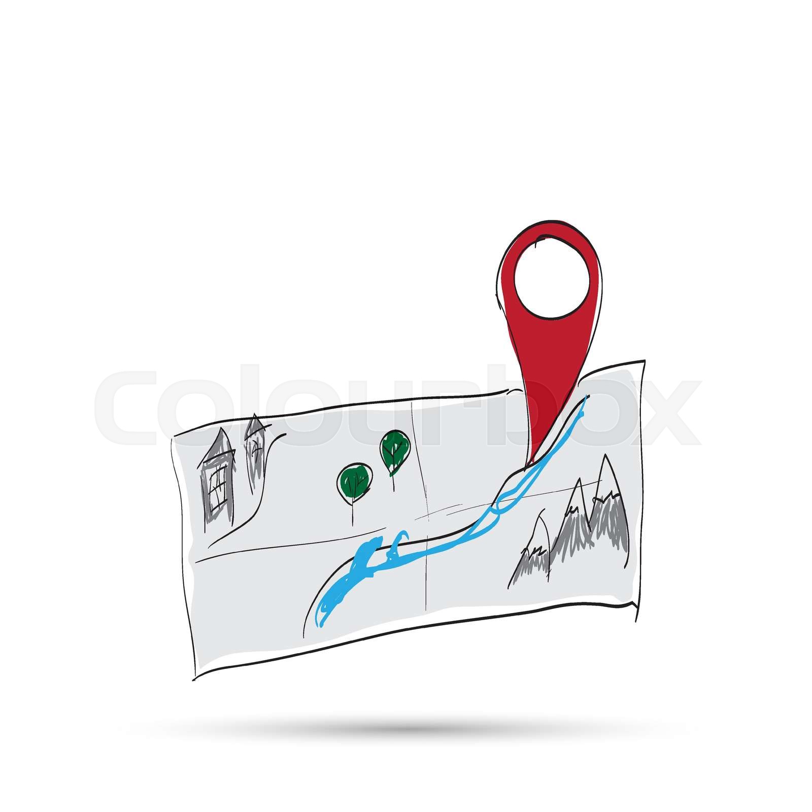 map cartoon | Stock vector | Colourbox