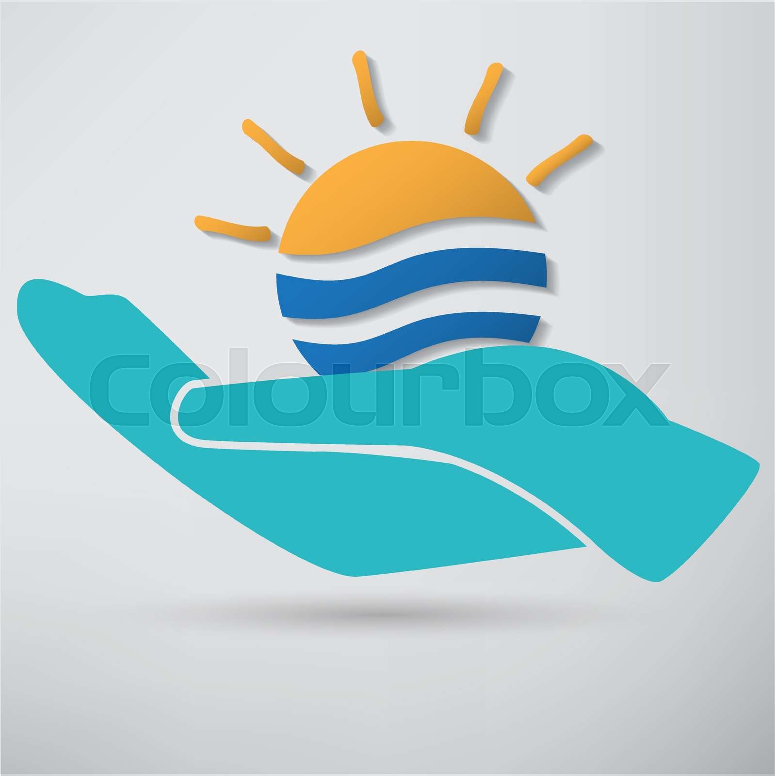 Sun in hand creative idea | Stock vector | Colourbox