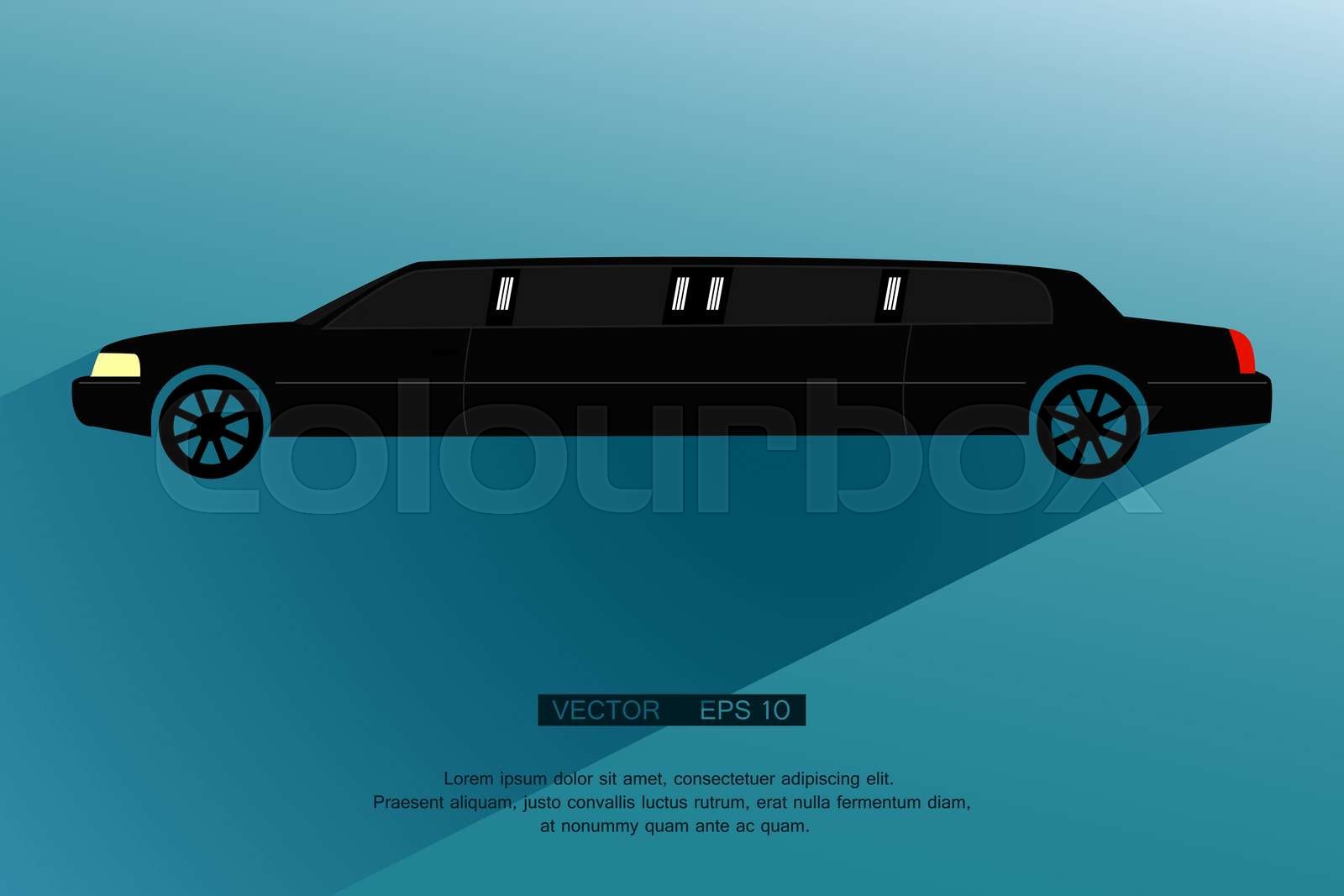 black limousine | Stock vector | Colourbox