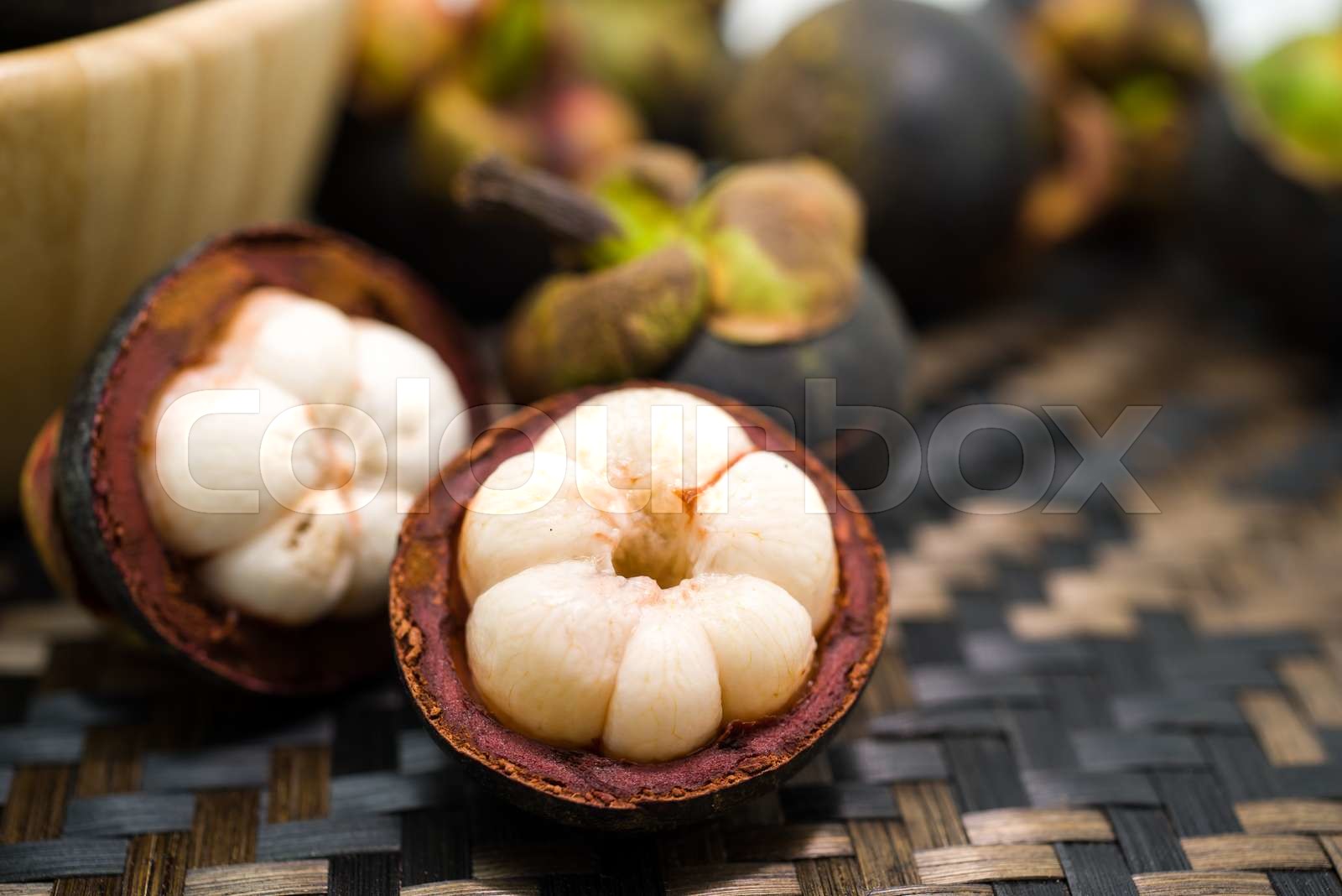 Fresh mangosteen, tropical fruit | Stock image | Colourbox