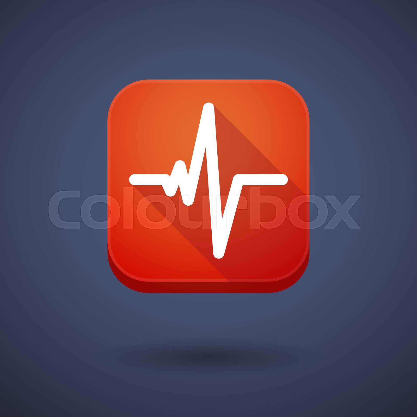 App button with a heart beat sign | Stock vector | Colourbox
