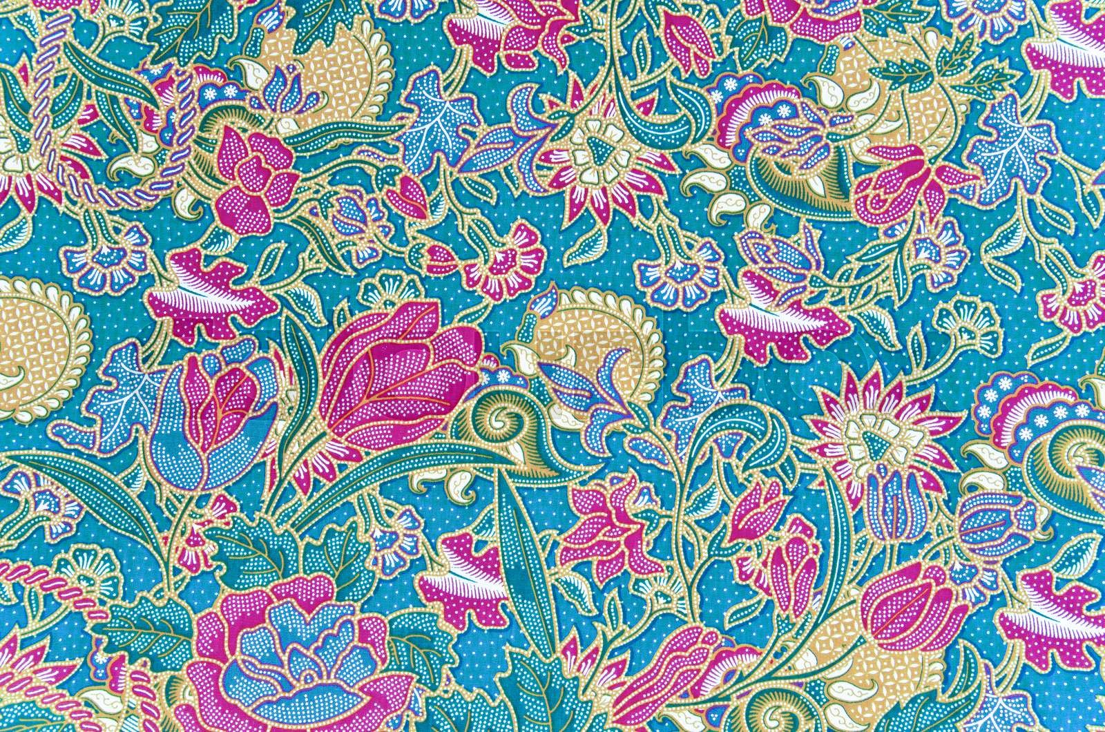 Traditional batik sarong pattern. | Stock image | Colourbox