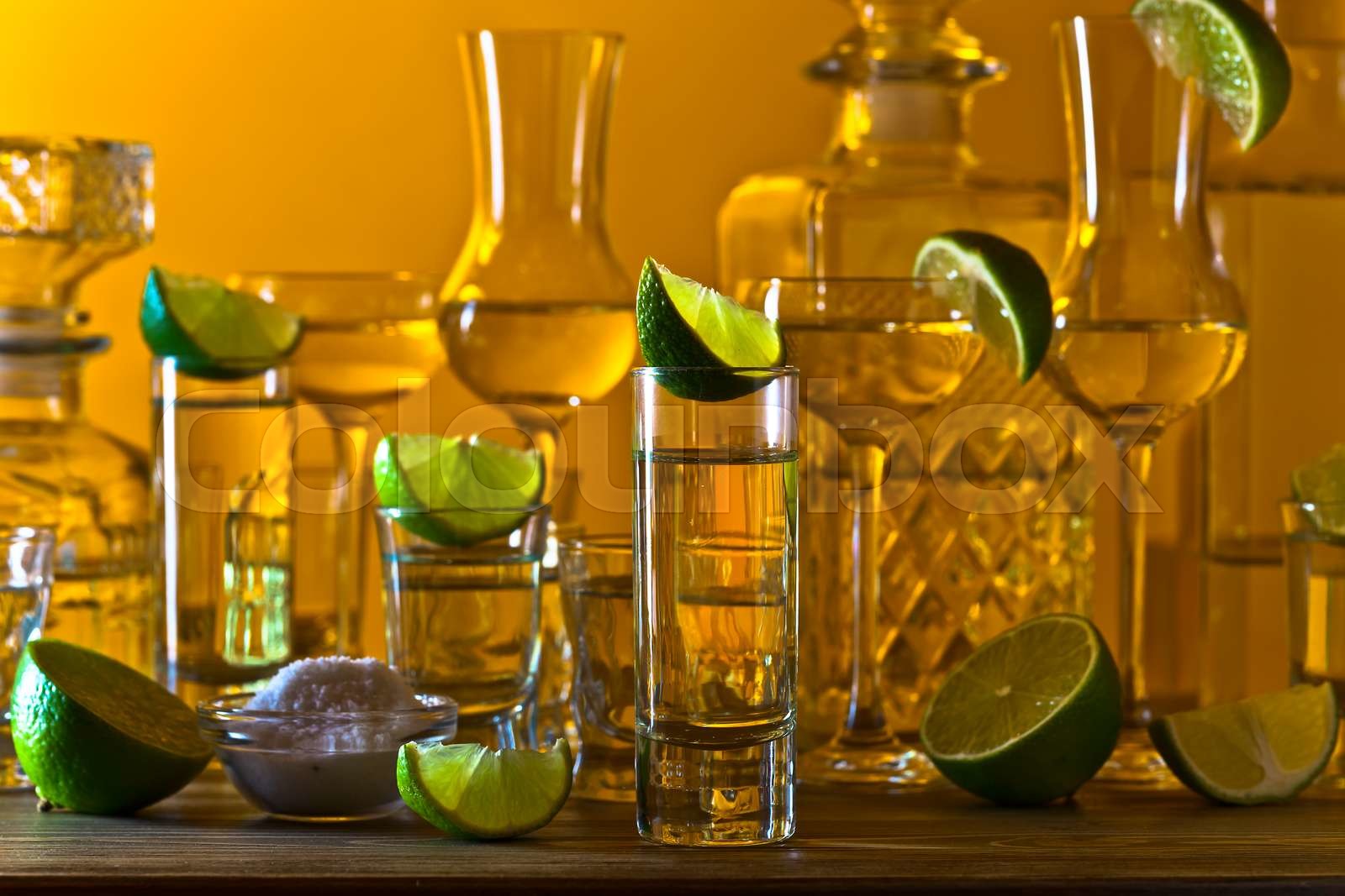 alcoholic drinks with lime | Stock image | Colourbox