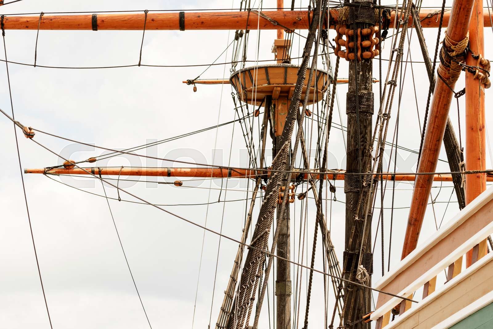 Rigging on the tall ship. | Stock image | Colourbox