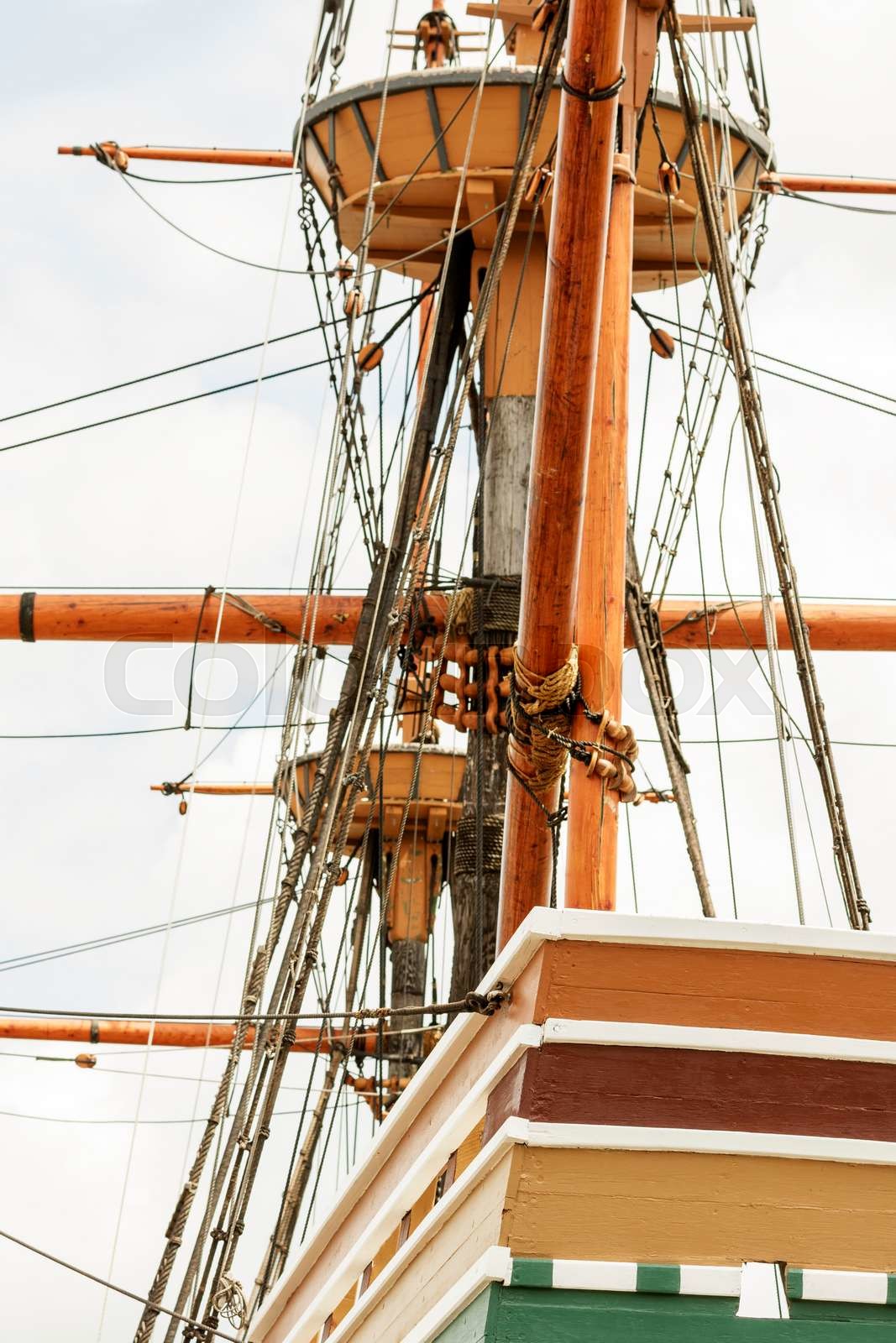 Rigging on the tall ship. | Stock image | Colourbox
