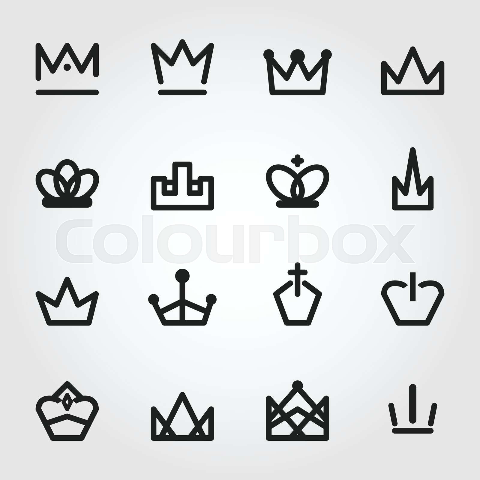 crown vector icons | Stock vector | Colourbox