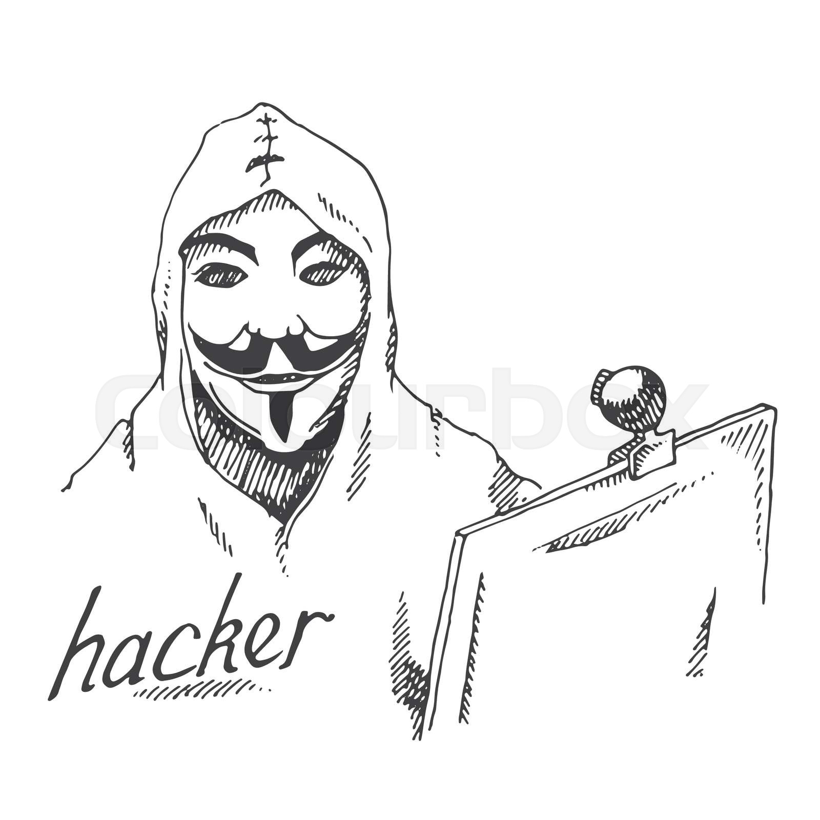 hacker, computer, fastgøre | Stock vektor | Colourbox