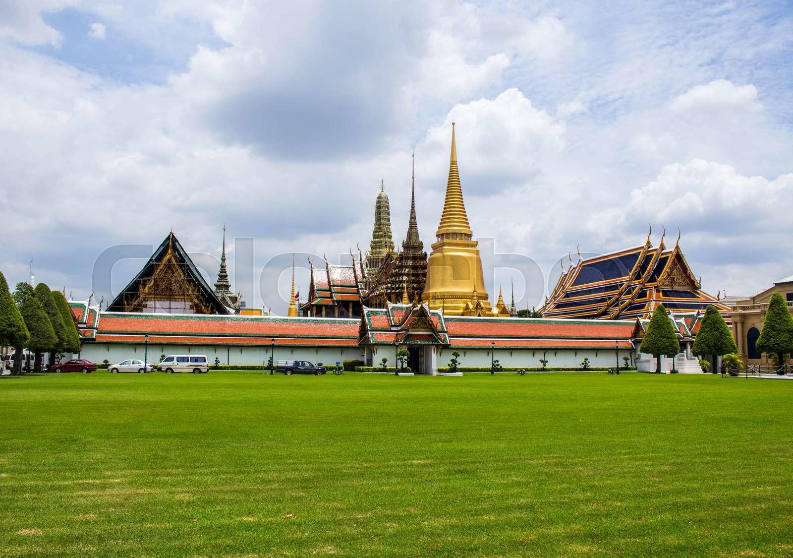 Lawn in temple | Stock image | Colourbox