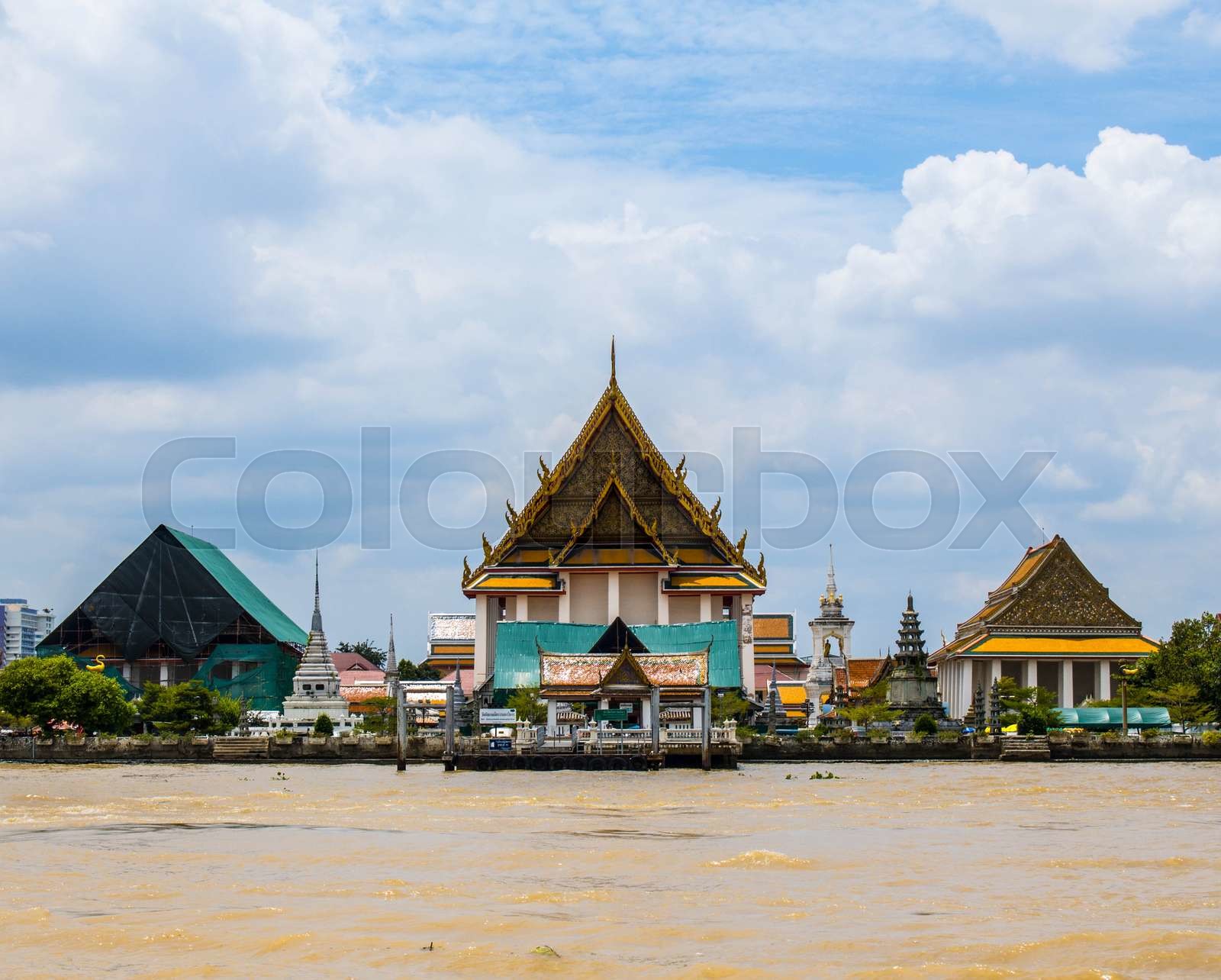 Temple at the river | Stock image | Colourbox