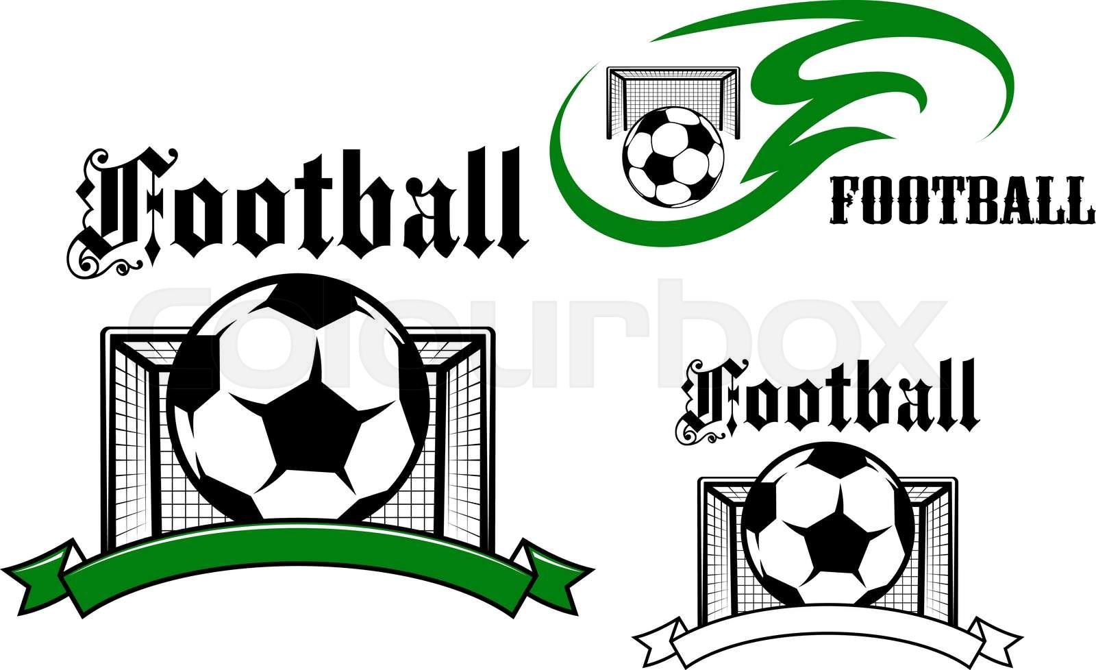 Football and soccer game symbols | Stock vector | Colourbox