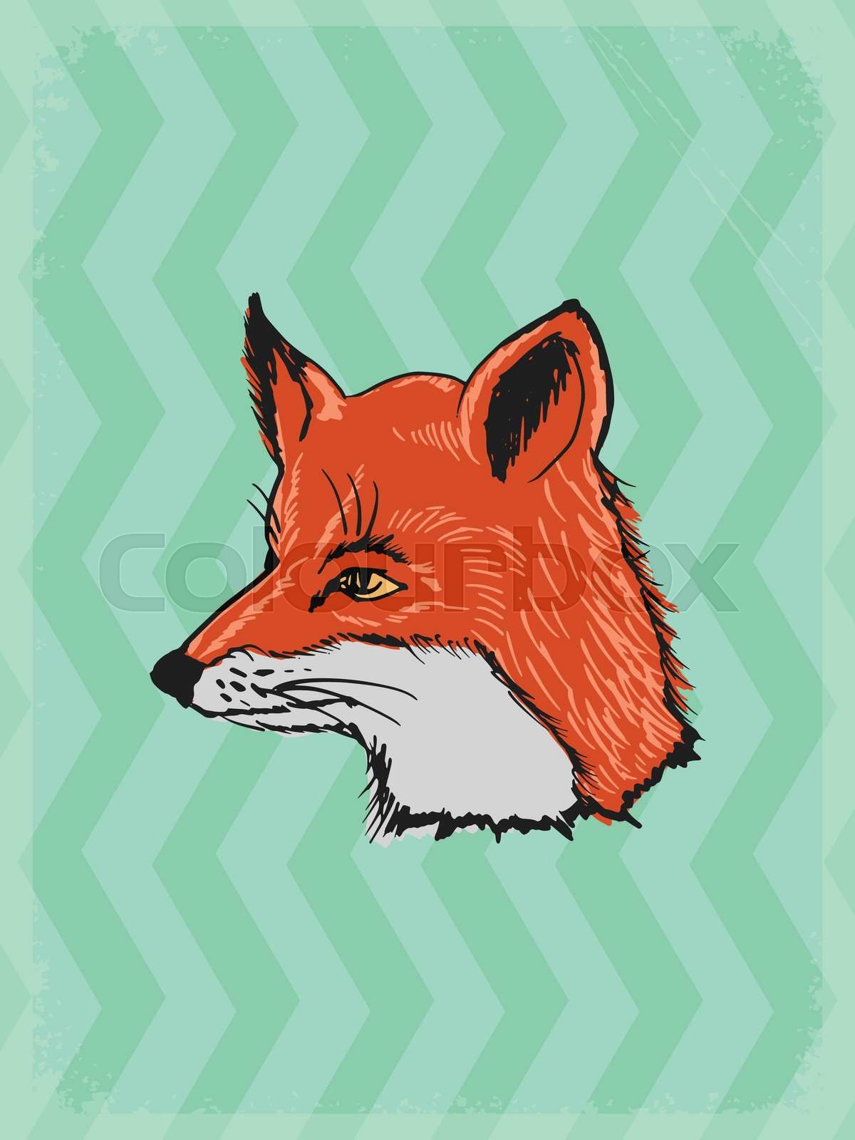 fuchs, abstrakt, fläche | Stock-Vektor | Colourbox