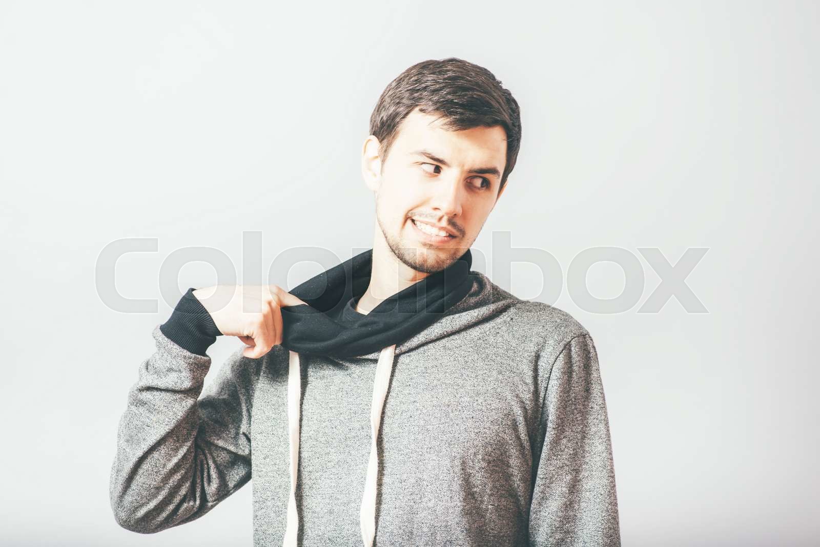 shows a man fed up | Stock image | Colourbox