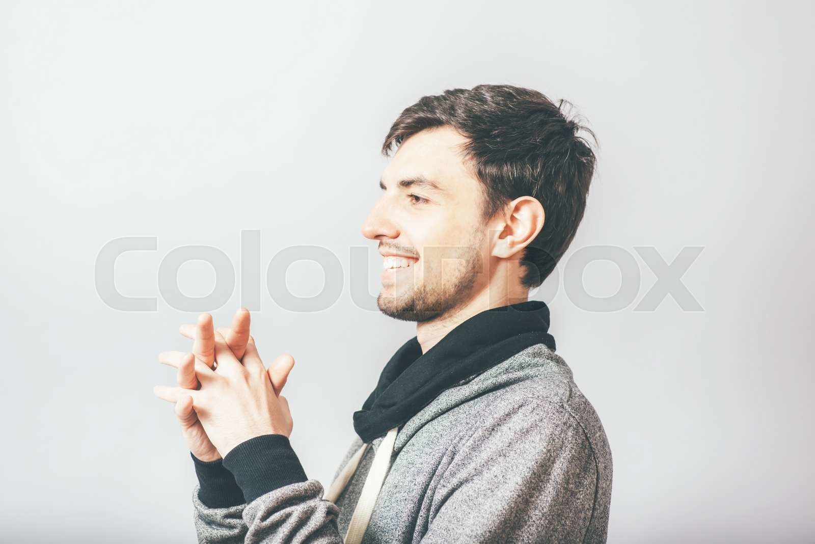 a man praying | Stock image | Colourbox