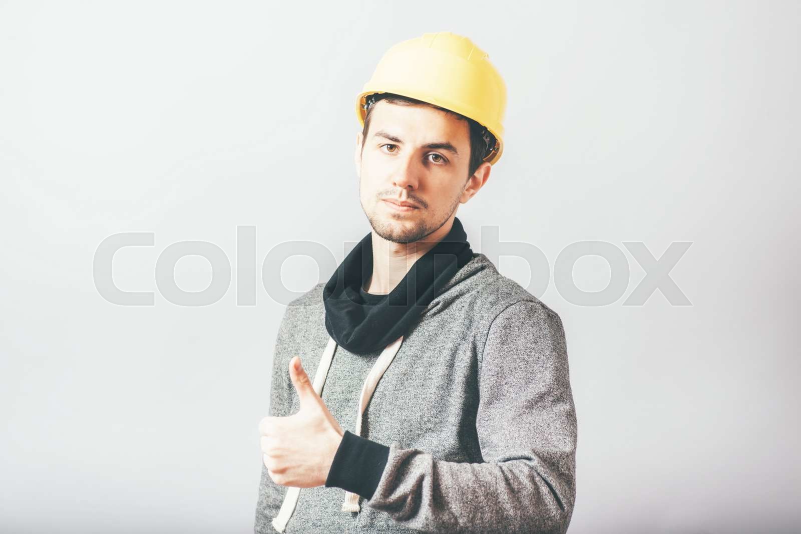 man with construction helmet | Stock image | Colourbox