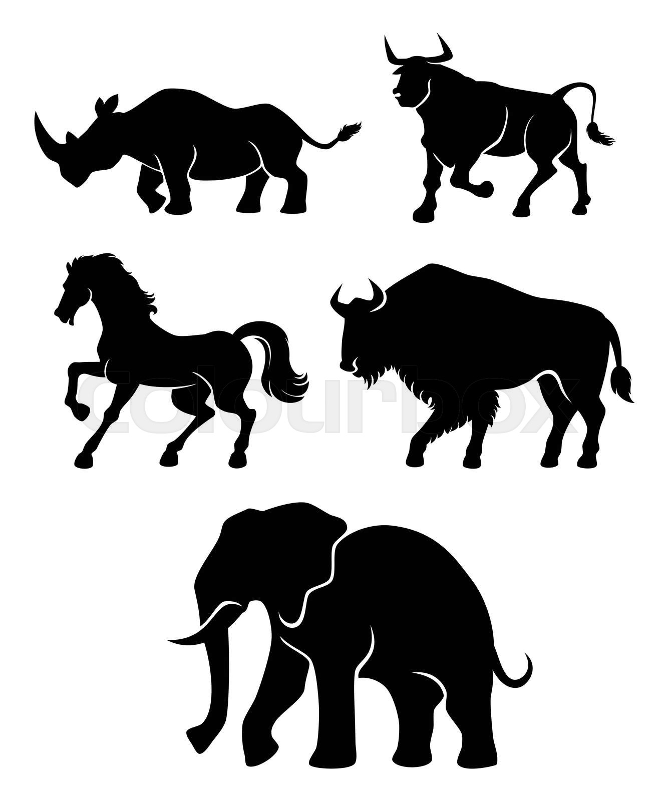 Set of power animals | Stock vector | Colourbox