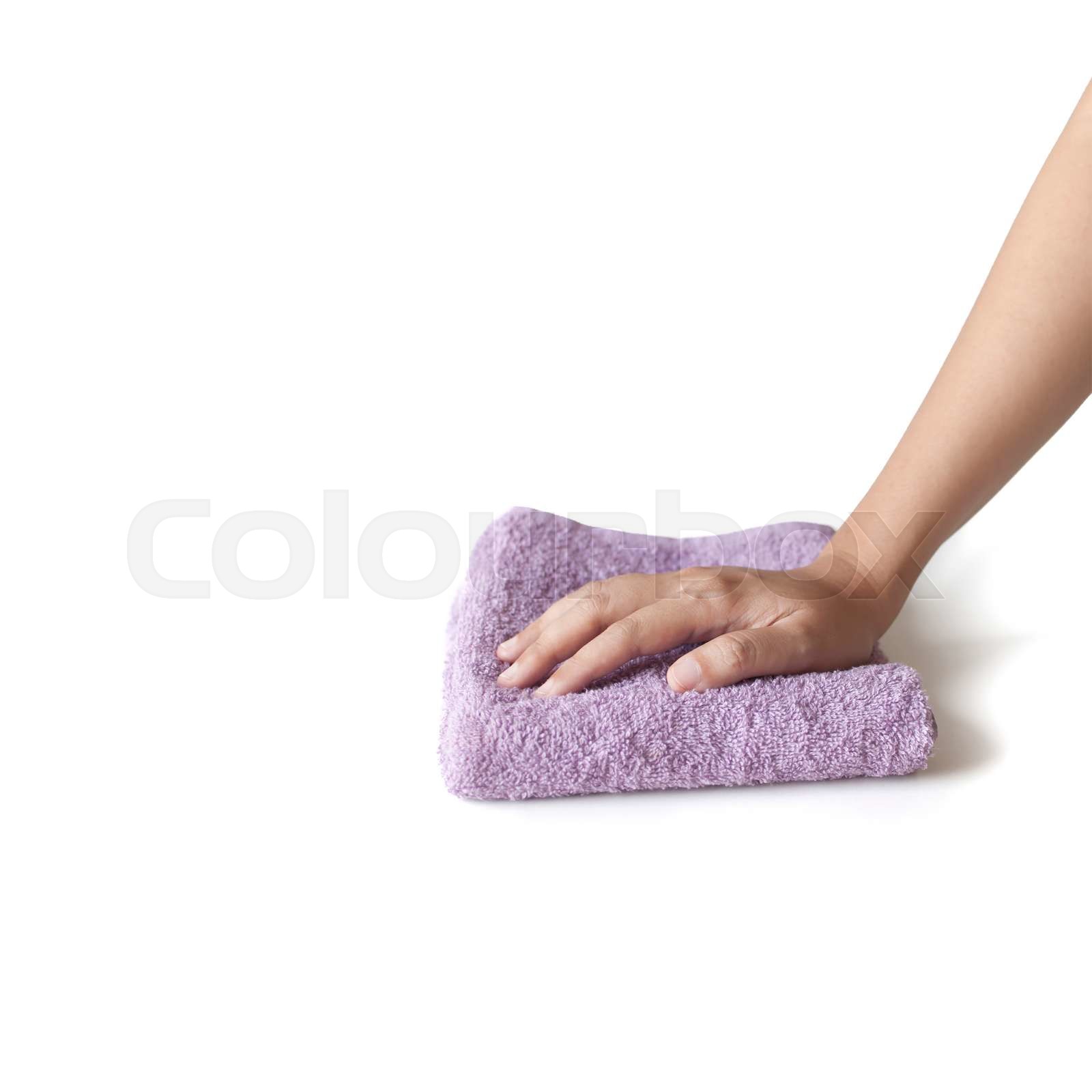 Hand and rag cloth cleaning | Stock image | Colourbox