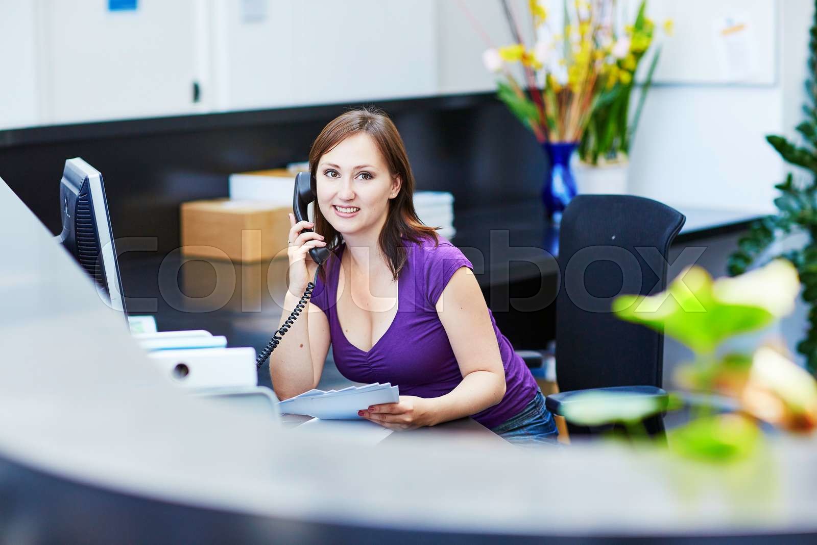 Business, communication and call center concept | Stock image | Colourbox