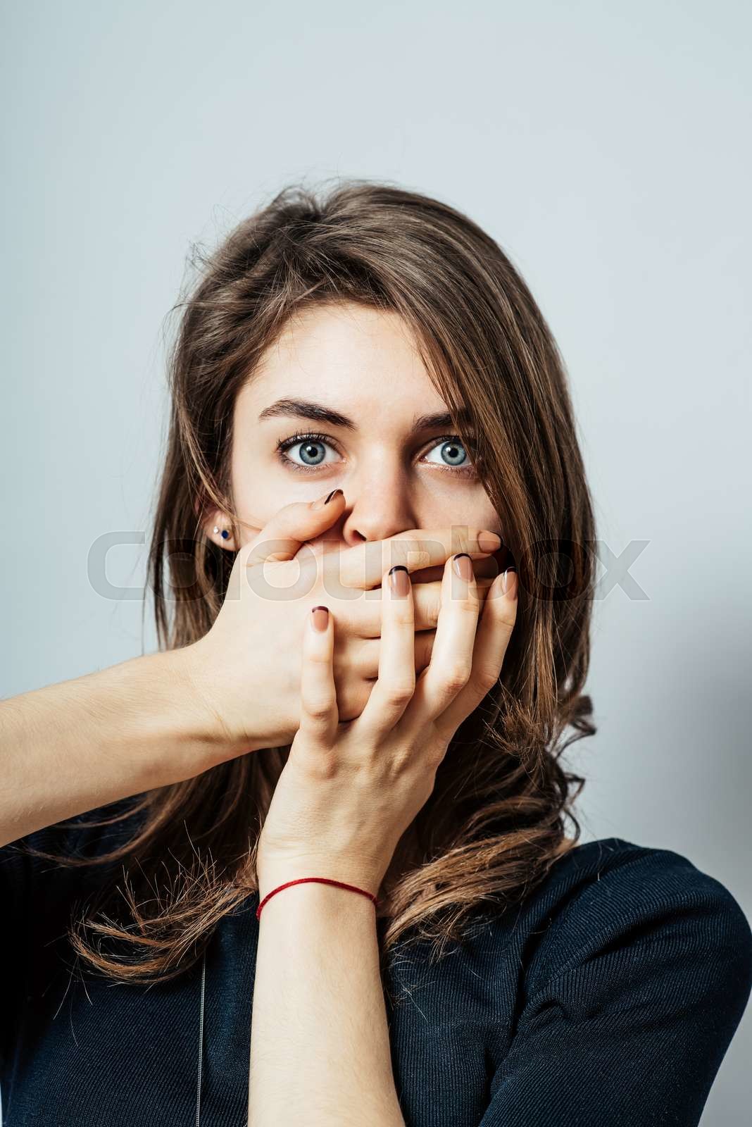 over, hånd, mund | Stock foto | Colourbox