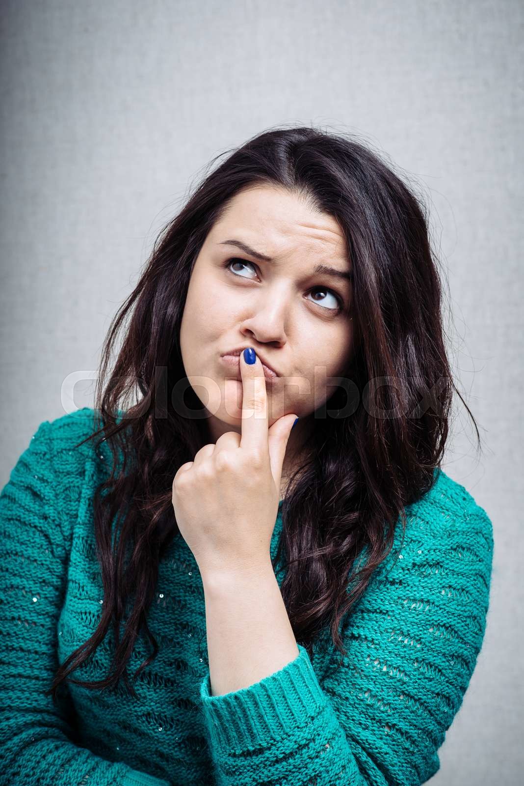 girl thinking | Stock image | Colourbox