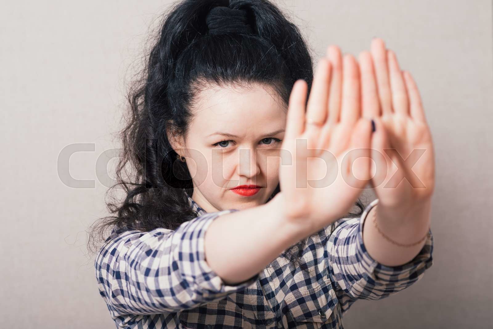 Closeup portrait of young annoyed woman with bad attitude, giving talk ...