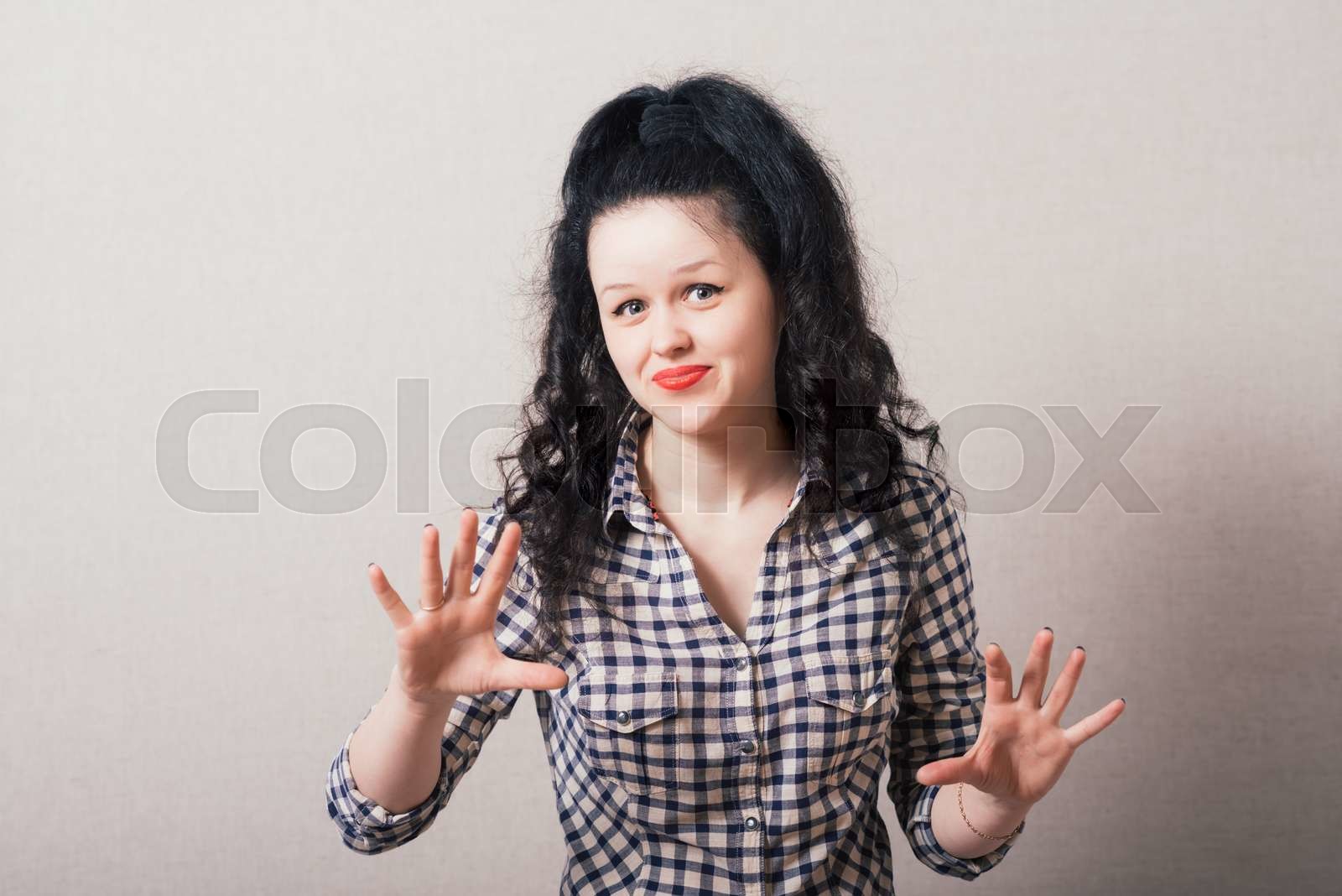 Closeup portrait of young annoyed woman with bad attitude, giving talk ...