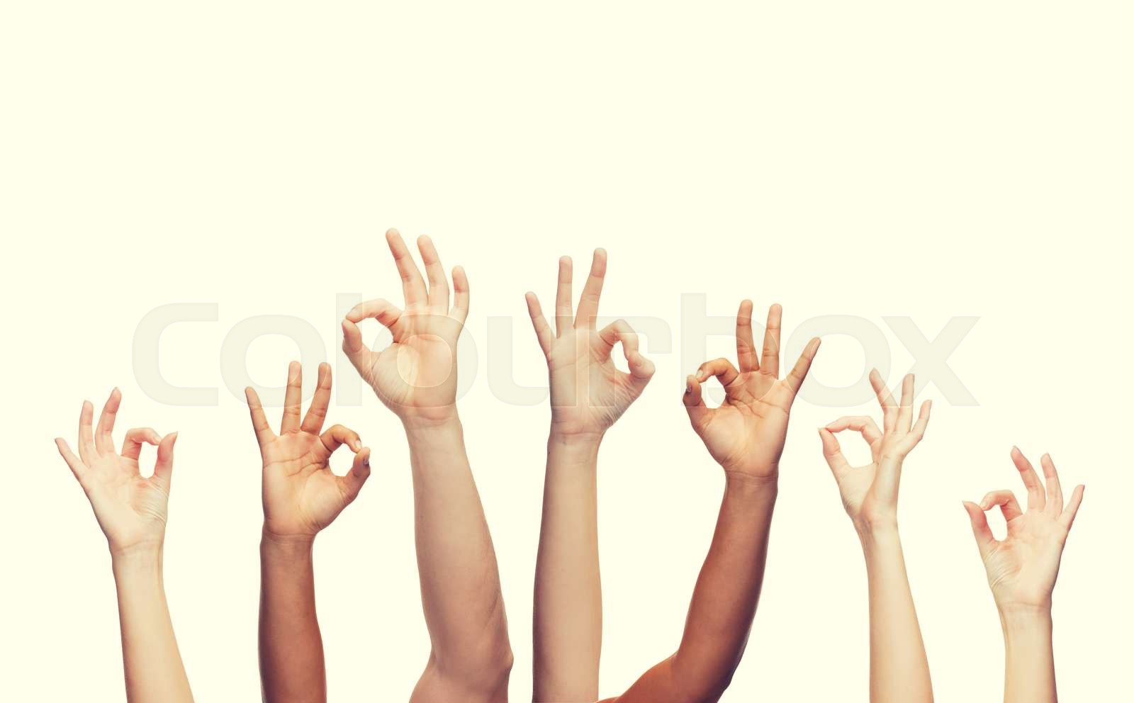 human hands showing ok sign | Stock image | Colourbox