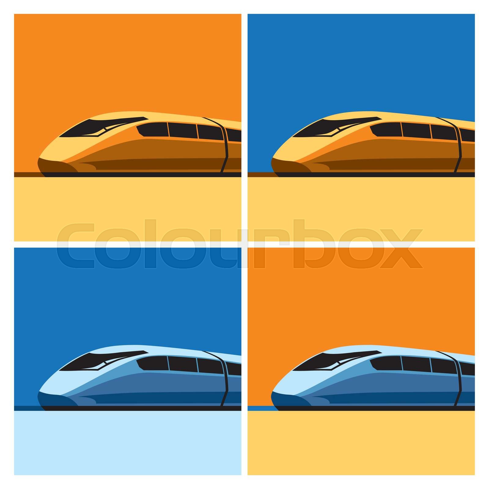 speed train | Stock vector | Colourbox