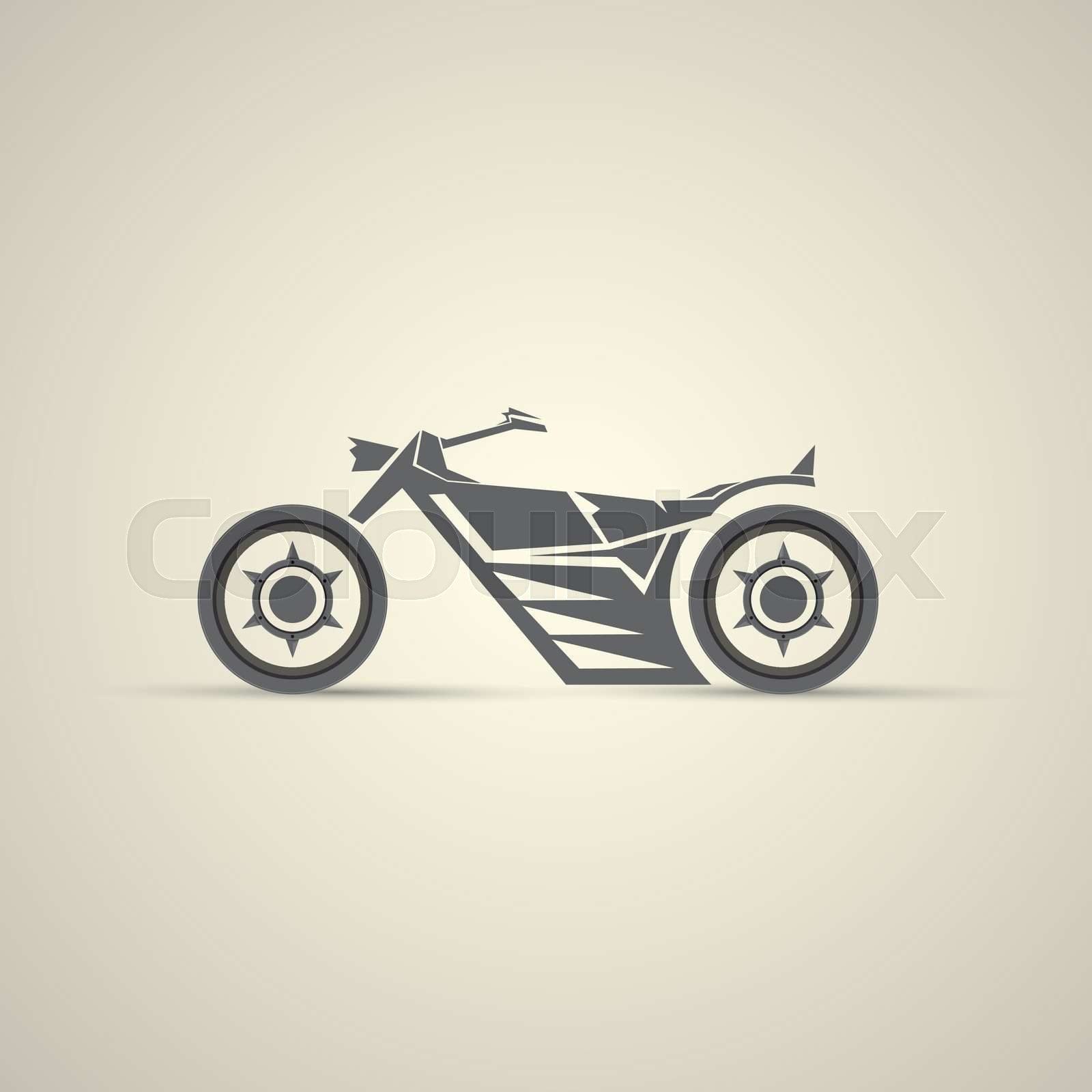 motorcycle label, badge. abstract motorcycle | Stock vector | Colourbox