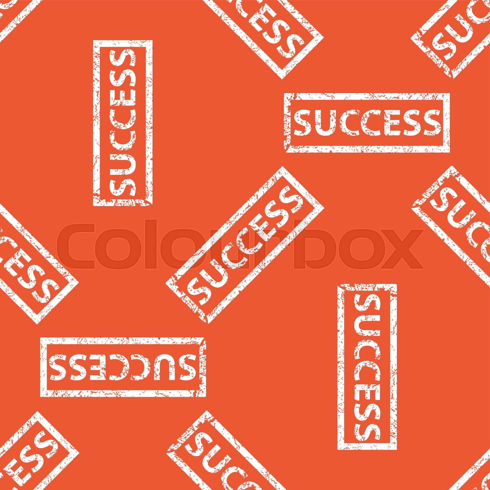 Orange SUCCESS stamp pattern | Stock vector | Colourbox