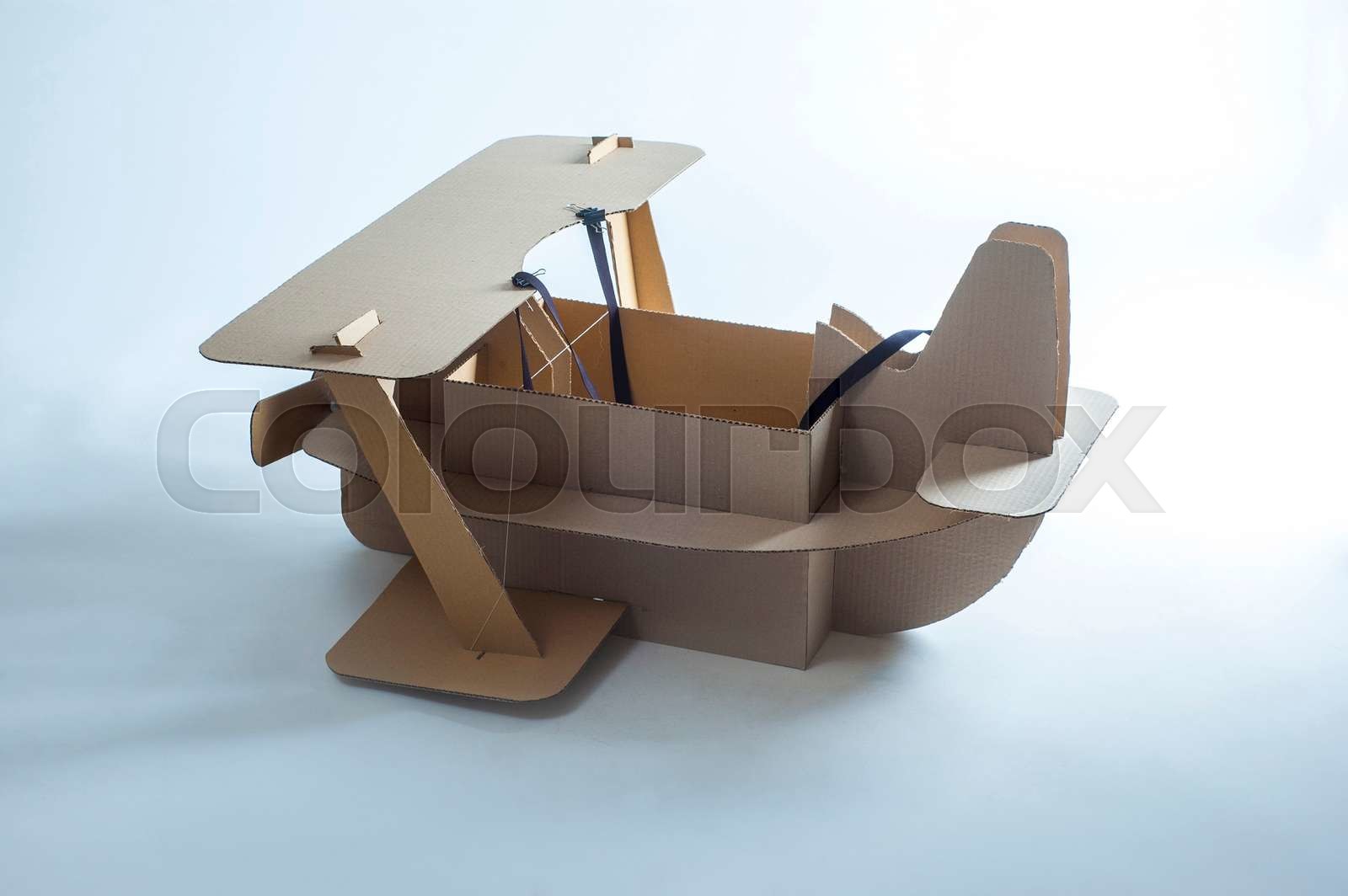 cardboard biplane | Stock image | Colourbox