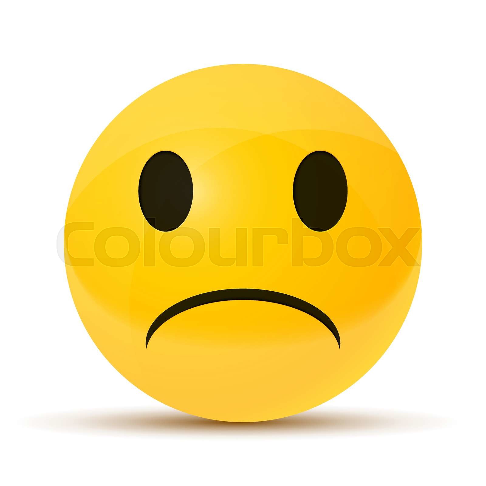 yellow sad face | Stock vector | Colourbox