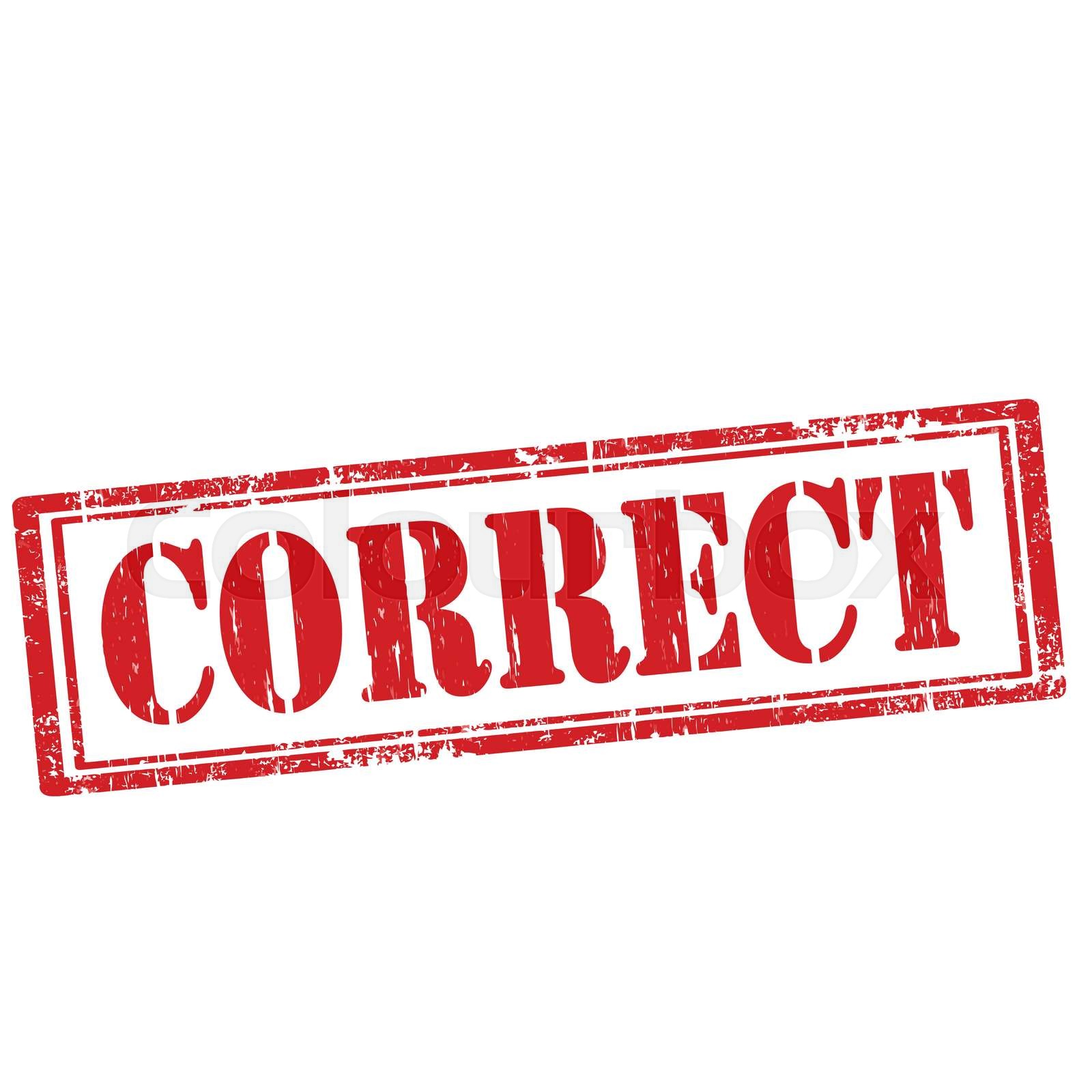 Correct-stamp | Stock vector | Colourbox