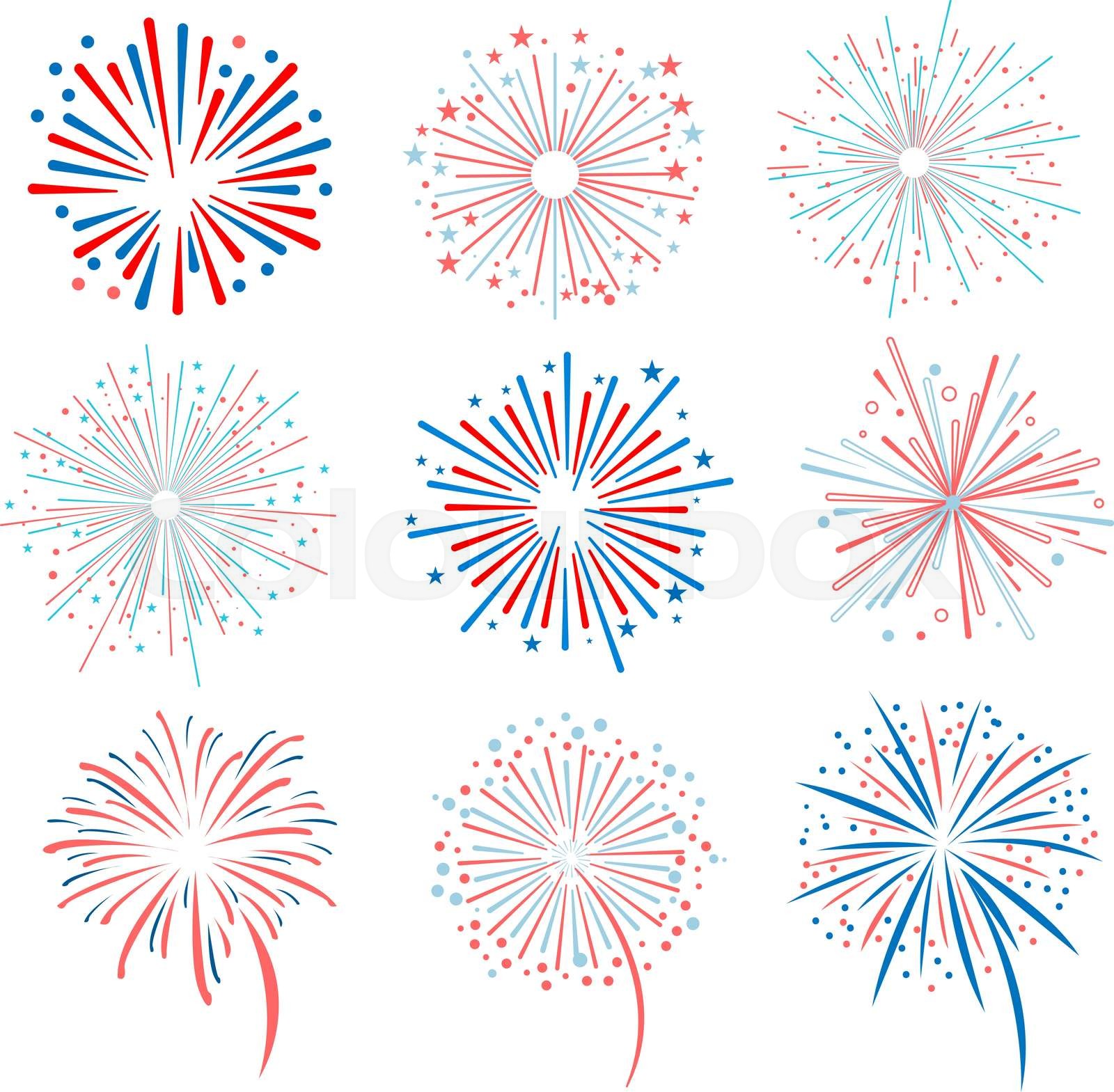 Fireworks illustration | Stock vector | Colourbox