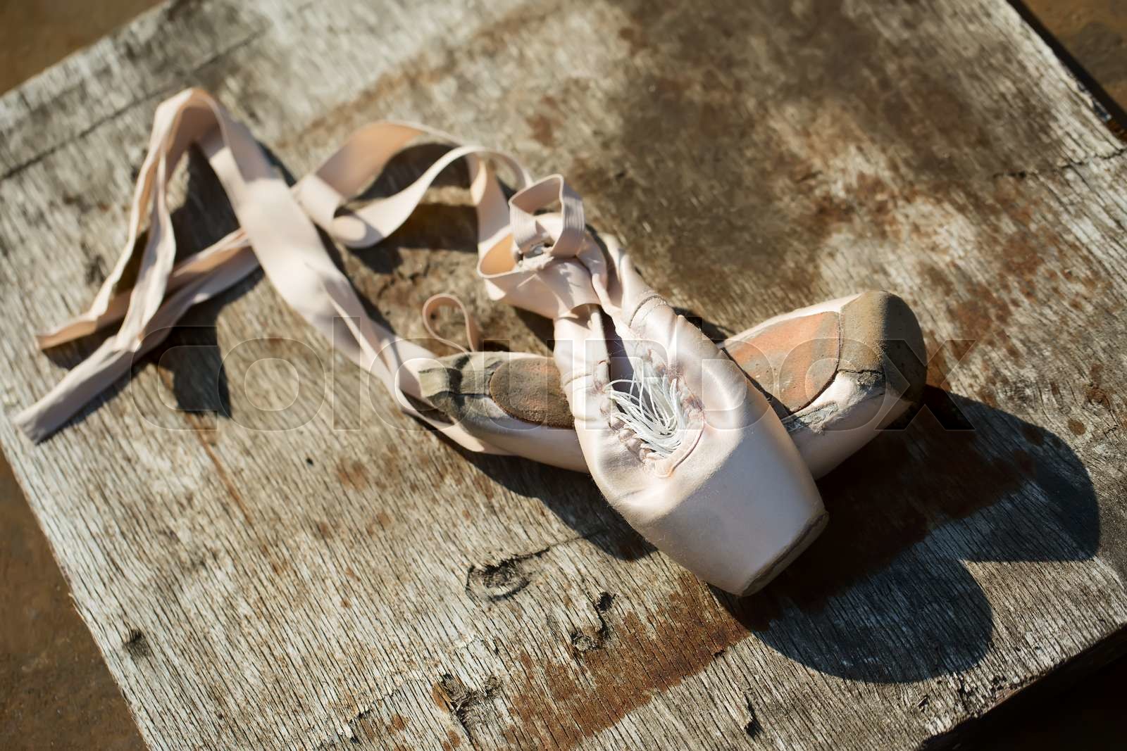 Old ballet pointe shoes | Stock image | Colourbox
