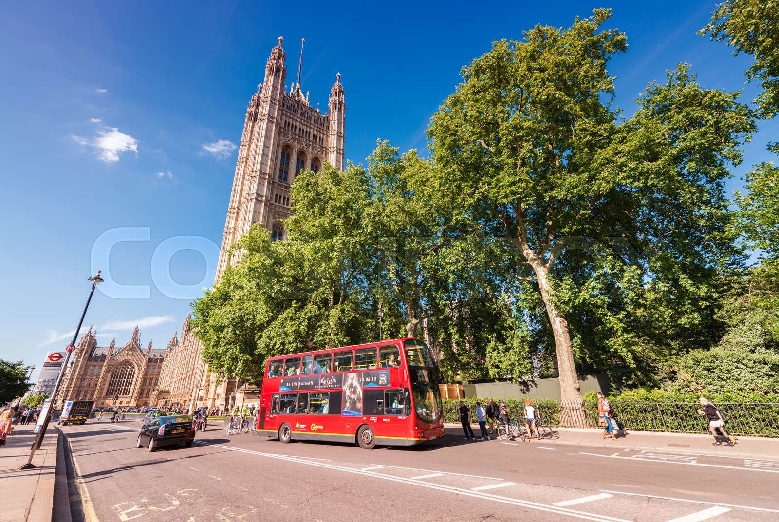 LONDON - JUNE 14, 2015: Double Decker Bus in Westminster. The London ...