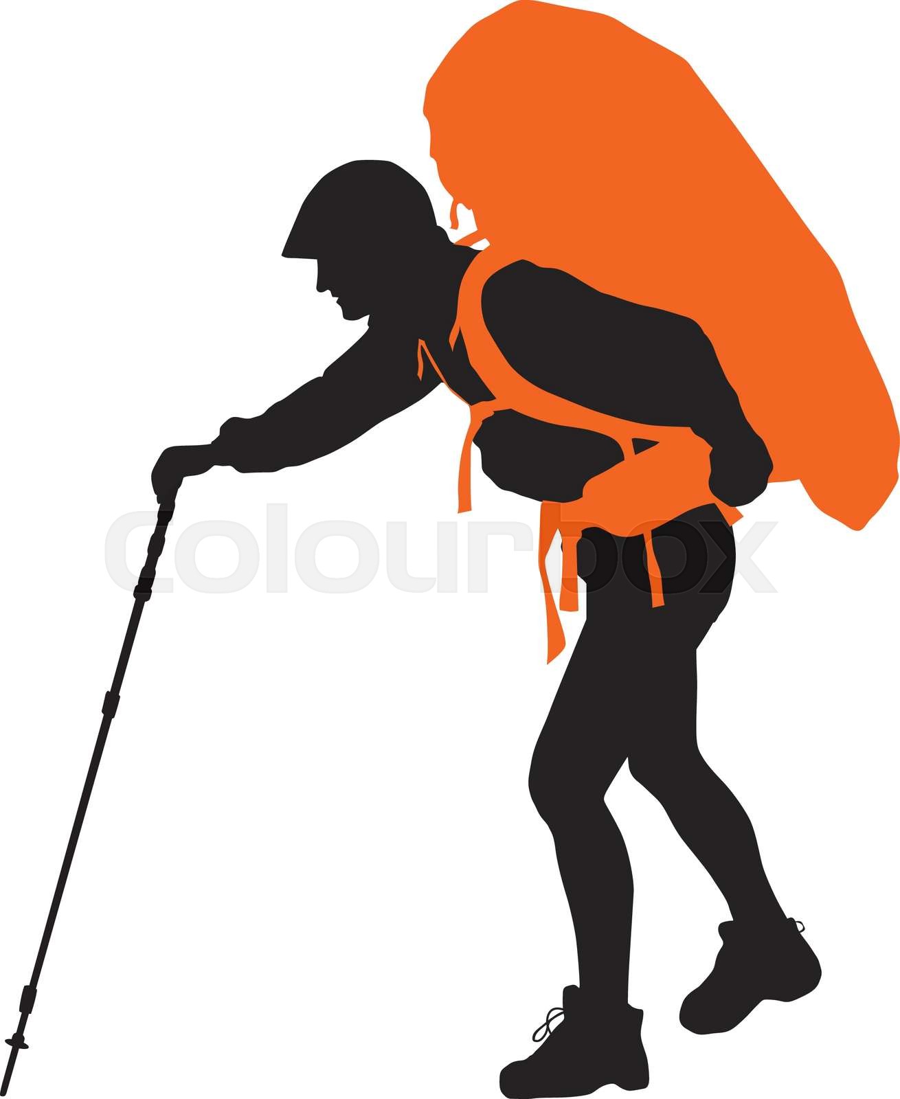 Vector Backpacker | Stock vector | Colourbox Vector Backpacker | Stock vector | Colourbox